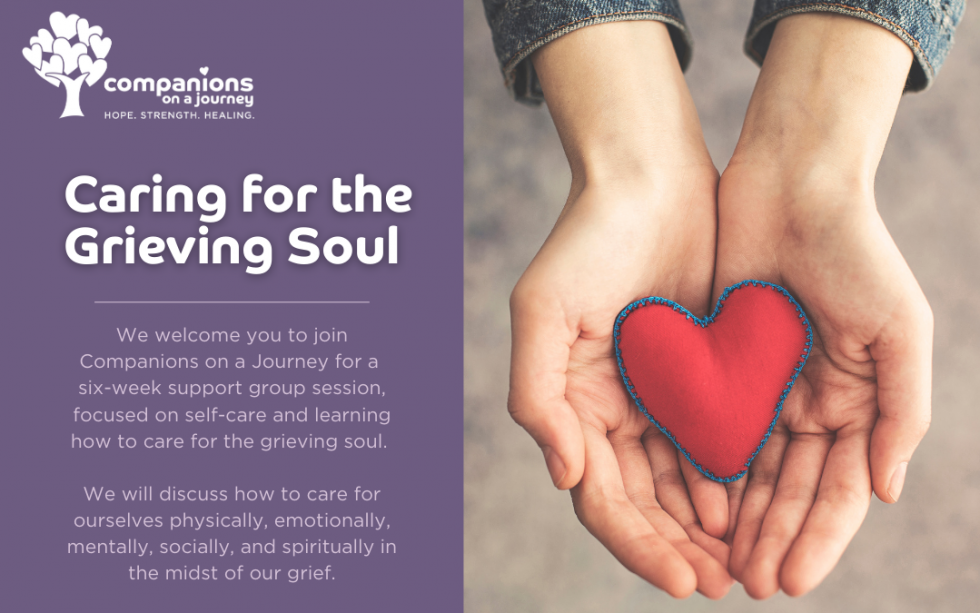 Caring for the Grieving Soul - 6 Week Summer Grief Course - Companions ...